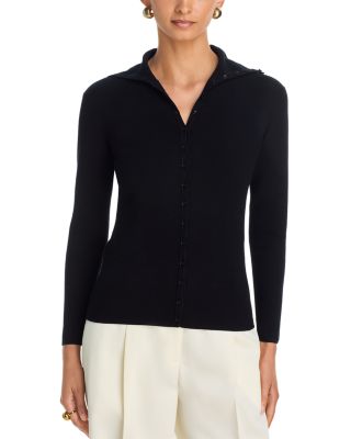 Click here for Toteme Fitted Polo Cardigan Sweater prices