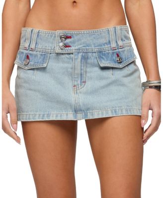 Click here for Edikted Rae Denim Mini Skort prices