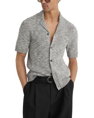 Click here for Reiss Addis Regular Fit Marled Knit Shirt prices