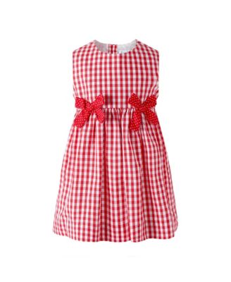 Click here for Rachel Riley Girls Gingham Bow Dress and Bloomers... prices