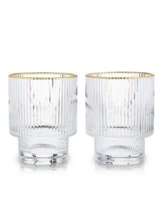 Click here for Viski Meridian Crystal Tumblers  Set of 2 prices