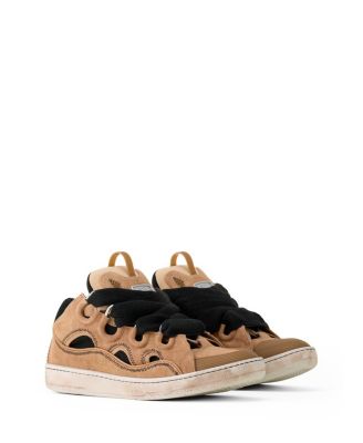 Click here for Lanvin Unisex Curb Canvas Sneakers with Topstitchi... prices