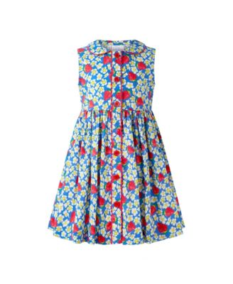 Click here for Rachel Riley Girls Strawberry Button-Front Dress -... prices