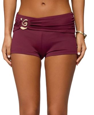 Click here for Edikted Rusana Swirl Ruched Micro Shorts prices
