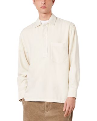 Click here for Officine Generale Twill Half Button Shirt prices