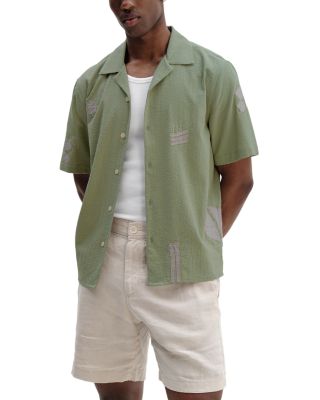 Click here for Wax Londo Didcot Abstract Seersucker Shirt prices