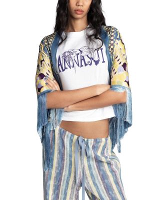 Click here for Anna Sui Pueblo Deco Border Fringe Shawl prices