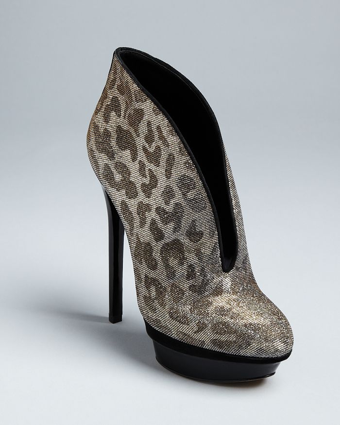 B Brian Atwood Glitter Platform Evening Booties - Fortosa | Bloomingdale's