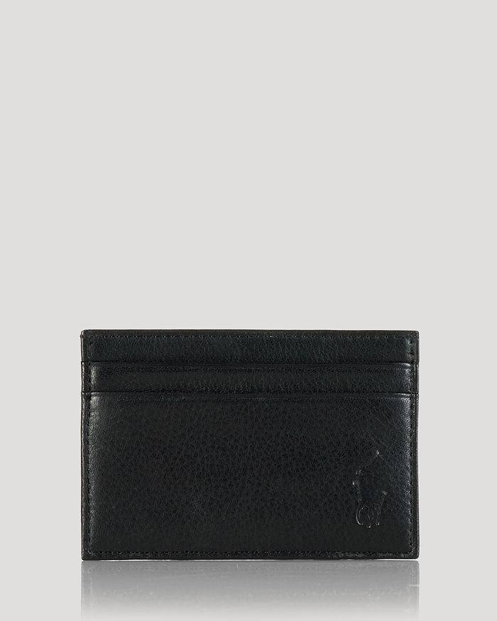 Polo Ralph Lauren Burnished Leather Card Case with Money Clip ...