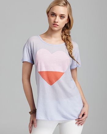Sundry Tee - Color Block Heart Boyfriend | Bloomingdale's