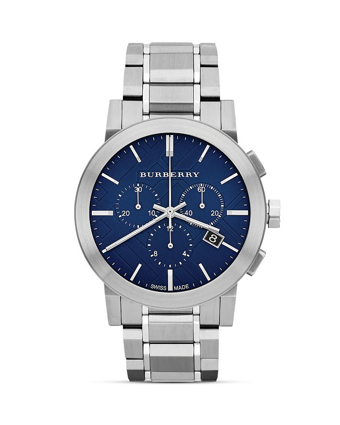 Burberry Blue Dial Watch, 42mm | Bloomingdale's