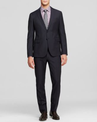 Emporio Armani Micro Pattern Suit - Classic Fit | Bloomingdale's