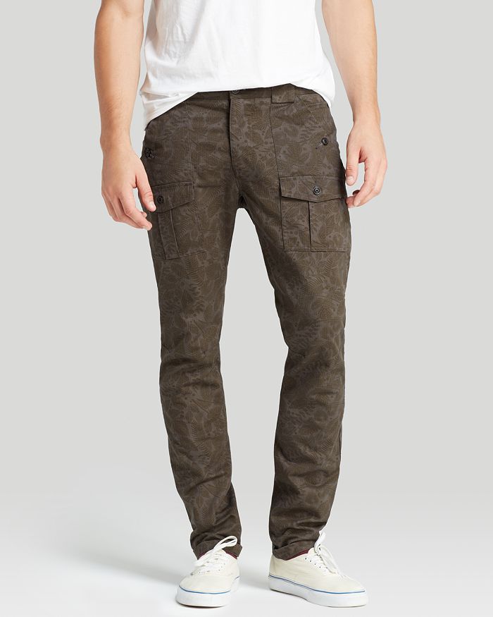 Wings and Horns Wings + Horns Foliage Print Herringbone Slim Fit Pants ...