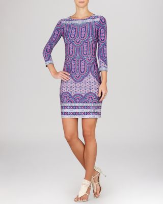 BCBGMAXAZRIA Dress - Calico Printed Shift | Bloomingdale's