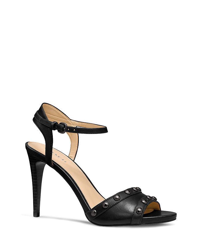 COACH Java Studded High-Heel Platform Sandals | Bloomingdale's