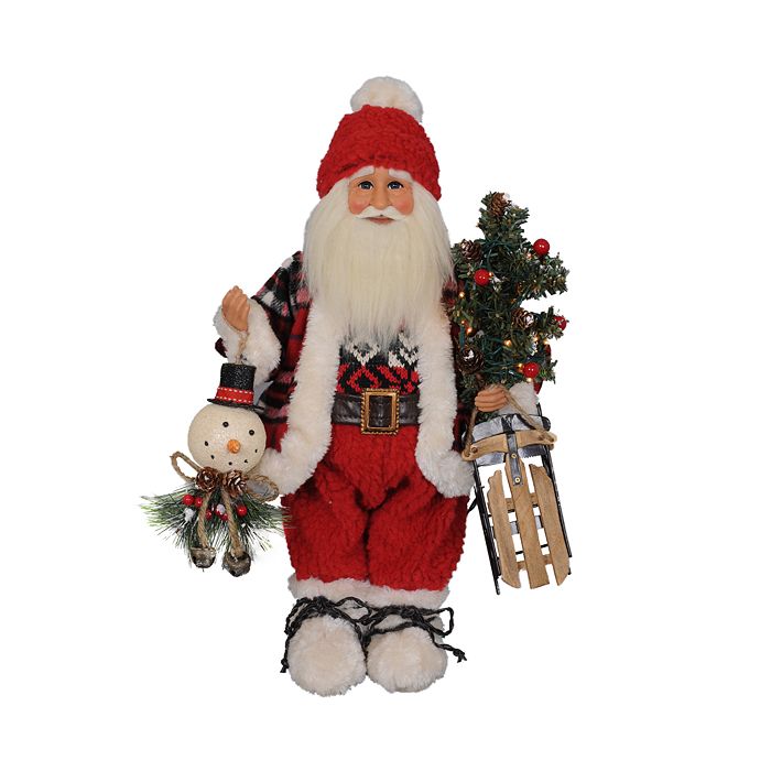 Karen Didion Originals Lighted Winter Fun Santa, 18" | Bloomingdale's