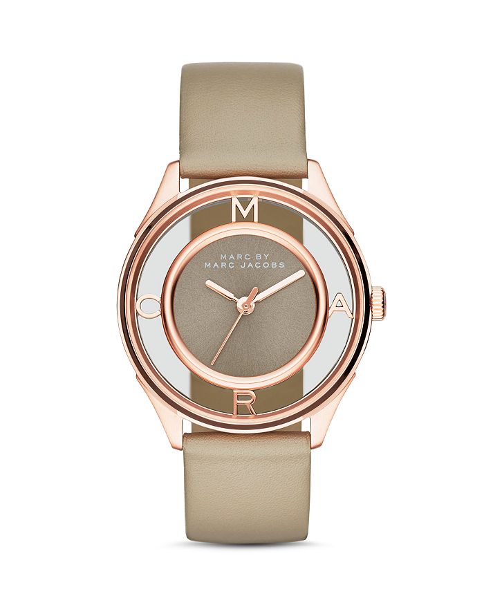 MARC JACOBS MARC BY Leather Tether Watch, 36mm | Bloomingdale's