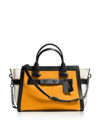 COACH Swagger with Chain in Pebble Leather | Bloomingdale's