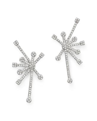 KC Designs Diamond Starburst Earrings in 14K White Gold | Bloomingdale's