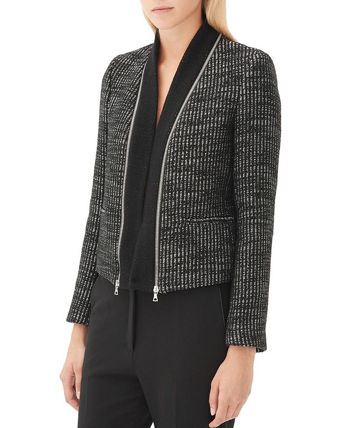 Sandro Verde Tweed Jacket | Bloomingdale's