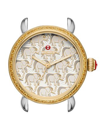 MICHELE Exotic Creatures Elephant Watch Head, 36mm | Bloomingdale's