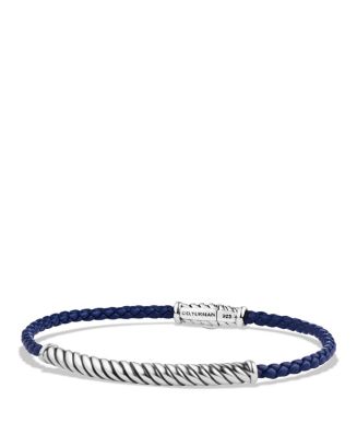 David Yurman Cable Leather Bracelet in Blue | Bloomingdale's