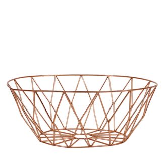 Bloomingville Round Metal Basket, Copper | Bloomingdale's
