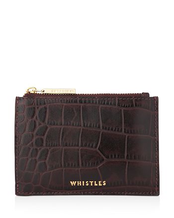 Whistles Shiny Croc-Embossed Coin Case | Bloomingdale's