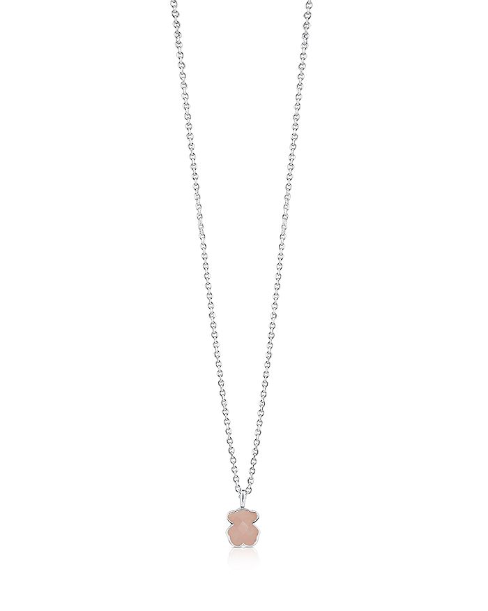 TOUS Mini Pink Quartz Bear Necklace, 18" | Bloomingdale's