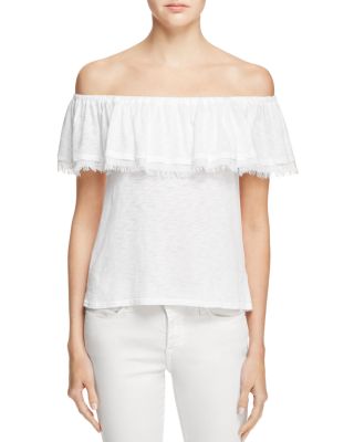 Splendid Frayed Ruffle Top | Bloomingdale's