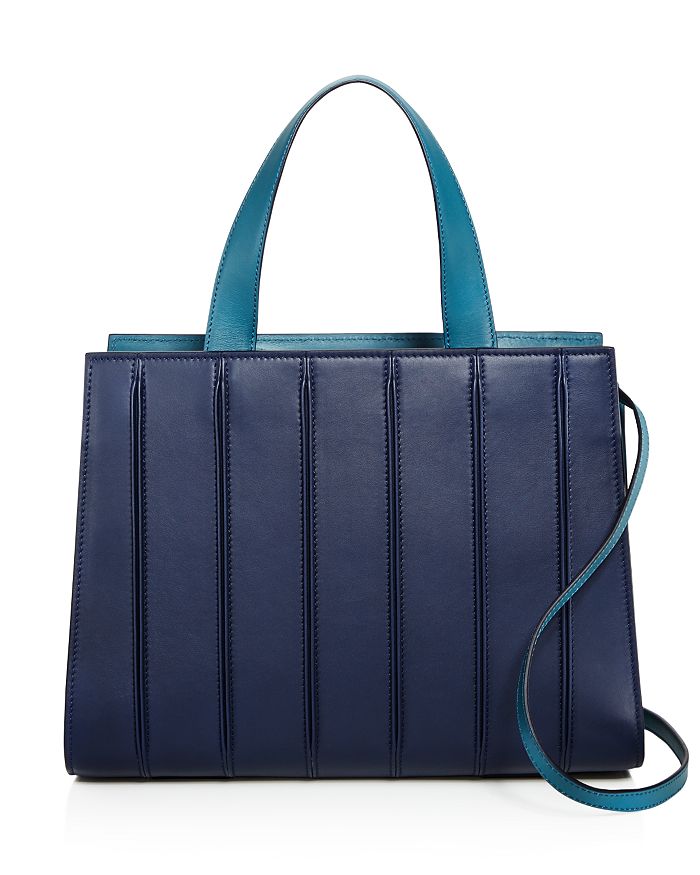 Max Mara Paneled Color Block Leather Satchel | Bloomingdale's