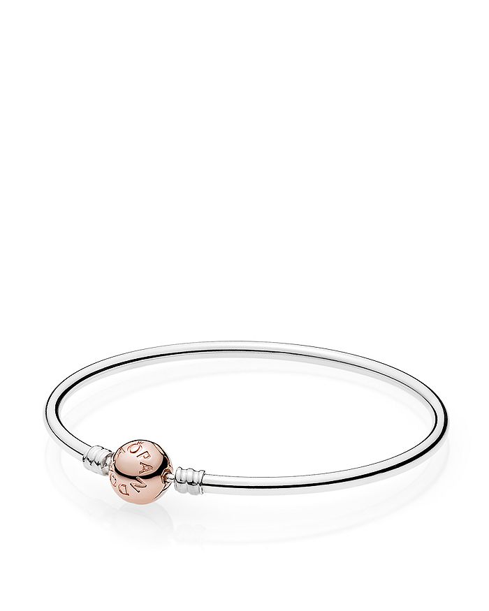 Pandora Sterling Silver & 14K Gold Bangle Bracelet | Bloomingdale's