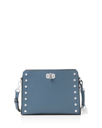 MICHAEL Michael Kors Sylvie Stud Medium Leather Messenger | Bloomingdale's