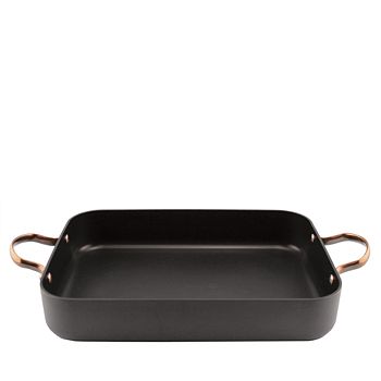 BergHOFF Ouro Black Hard Anodized Single Roaster Pan with Rose Gold ...