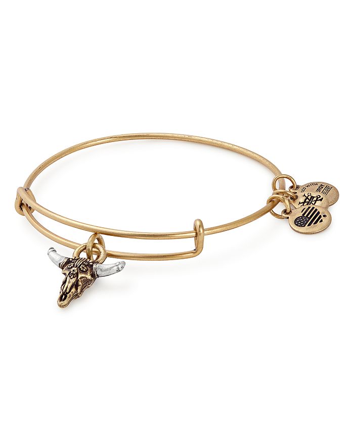 Alex and Ani Spirited Skull Expandable Wire Bangle | Bloomingdale's