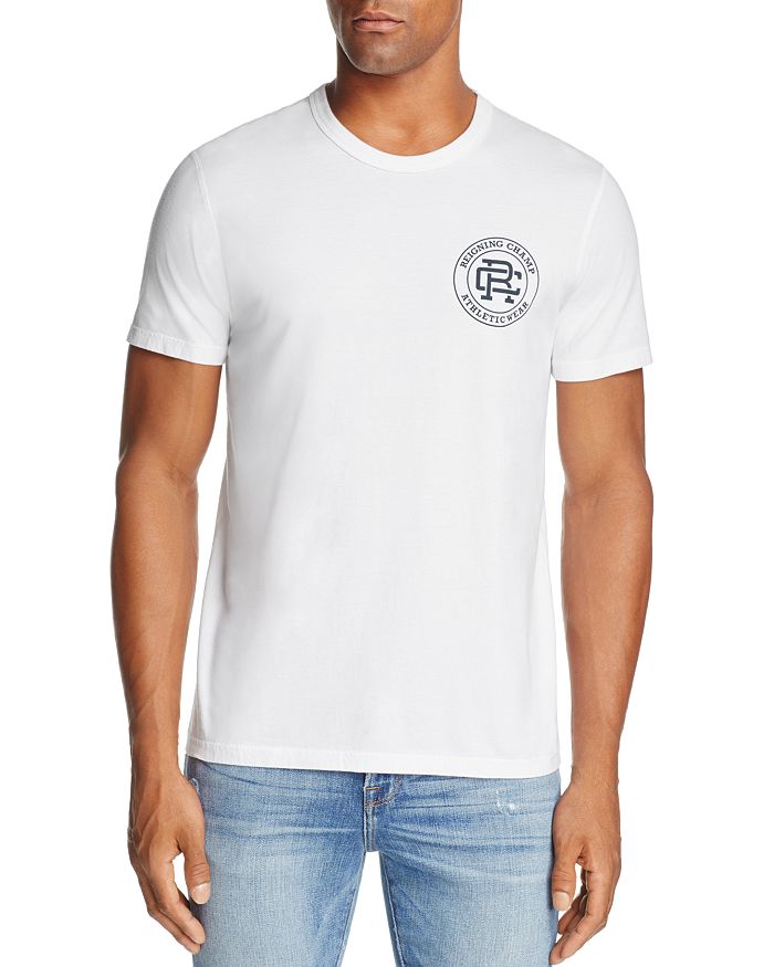 REIGNING CHAMP Crest Logo Crewneck Short Sleeve Tee | Bloomingdale's