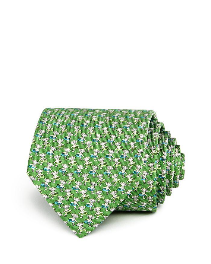 Salvatore Ferragamo Hula Hoop Monkeys Classic Tie | Bloomingdale's