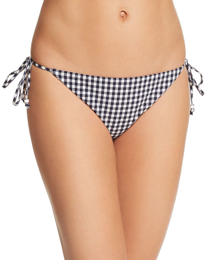 Shoshanna Gingham String Bikini Bottom | Bloomingdale's