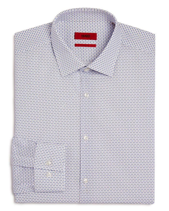HUGO Square-Dash Slim Fit Dress Shirt | Bloomingdale's