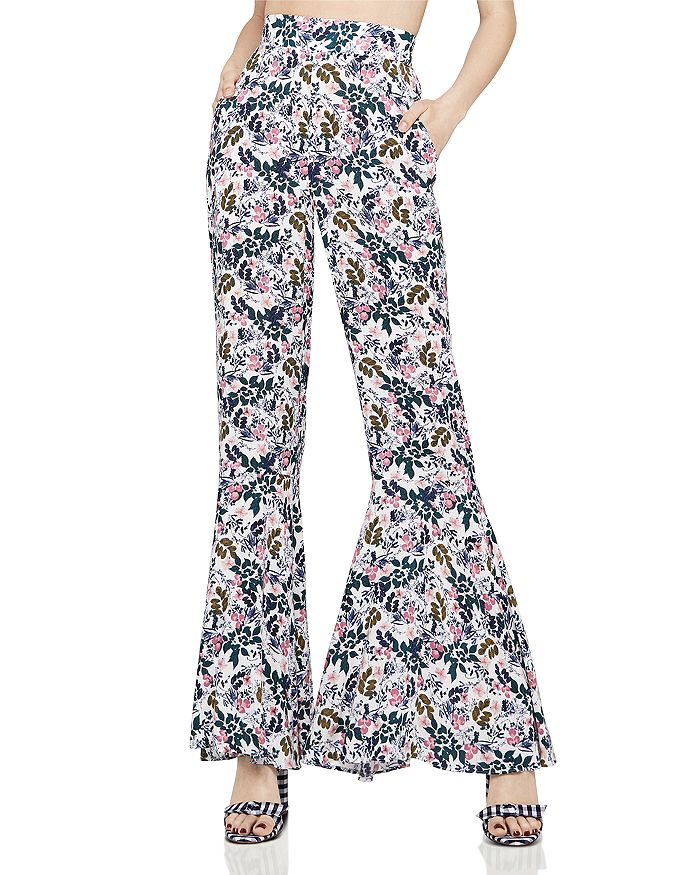 BCBGENERATION Floral Print Flared Pants | Bloomingdale's