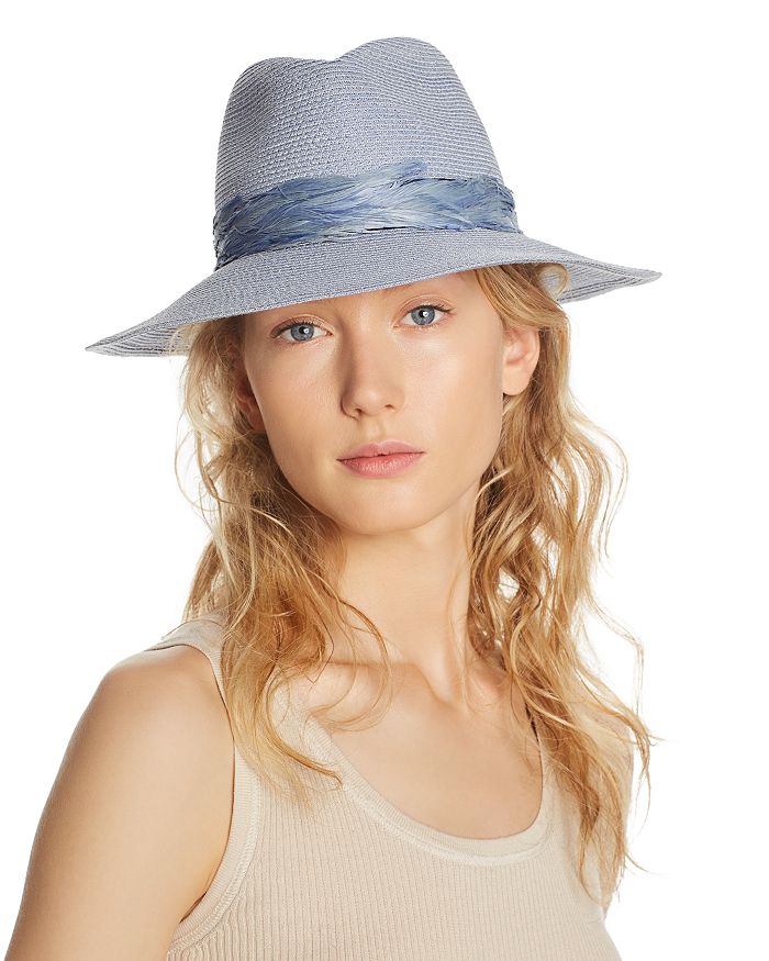 Eugenia Kim Courtney Feather-Trim Fedora | Bloomingdale's