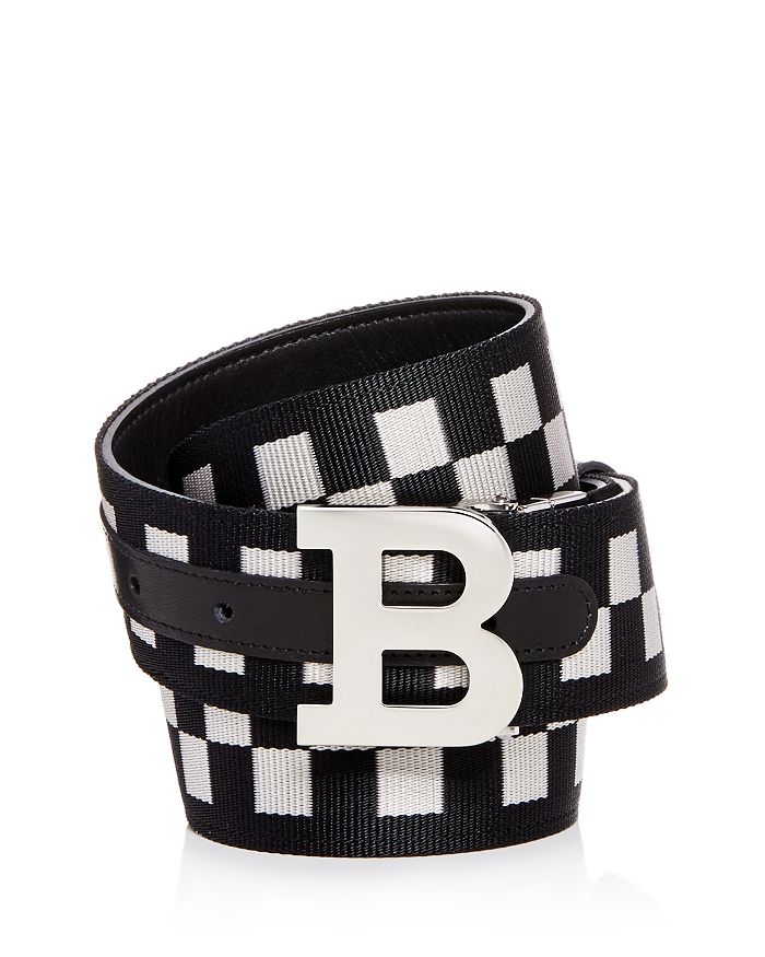 Bally Men's Check & Leather Reversible Belt | Bloomingdale's
