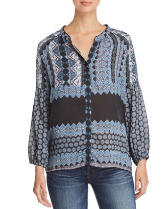 Tolani Mixed-Print Top | Bloomingdale's