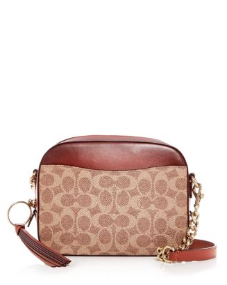 COACH Logo Print & Leather Camera Bag | Bloomingdale's