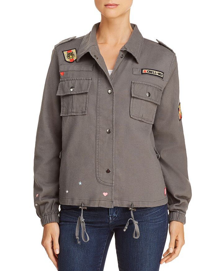 CHASER Embroidered Military Jacket | Bloomingdale's