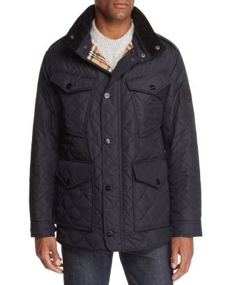 Burberry Ascott Corduroy-Trimmed Quilted Field Jacket | Bloomingdale's