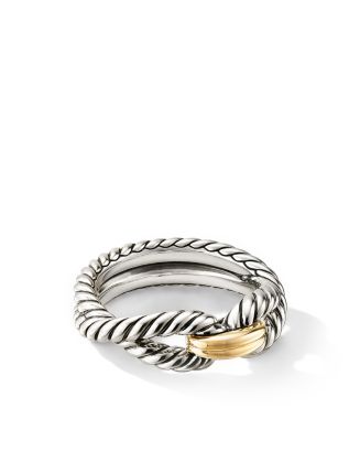 David Yurman Cable Loop Ring with 18K Gold | Bloomingdale's