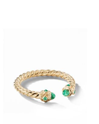 David Yurman Renaissance Ring in 18K Yellow Gold with Emeralds ...