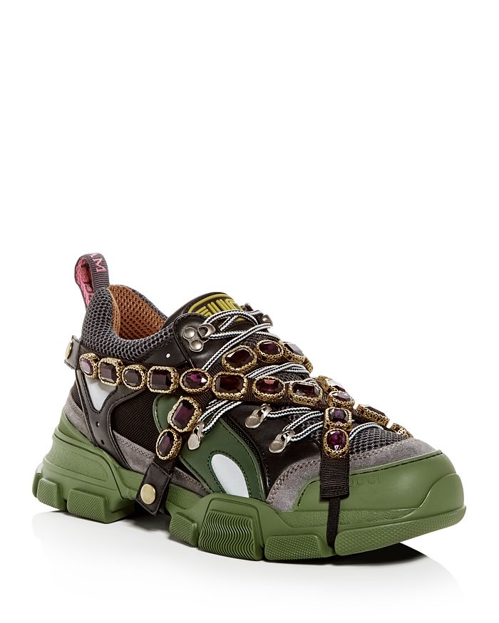 Gucci Men's Flashtrek Removable Crystals Lace-Up Sneakers | Bloomingdale's