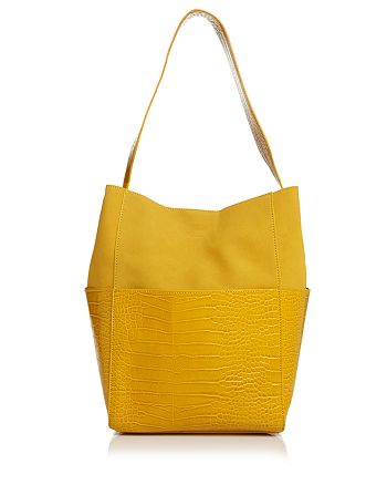 AQUA Large Croc-Embossed Tote - 100% Exclusive | Bloomingdale's